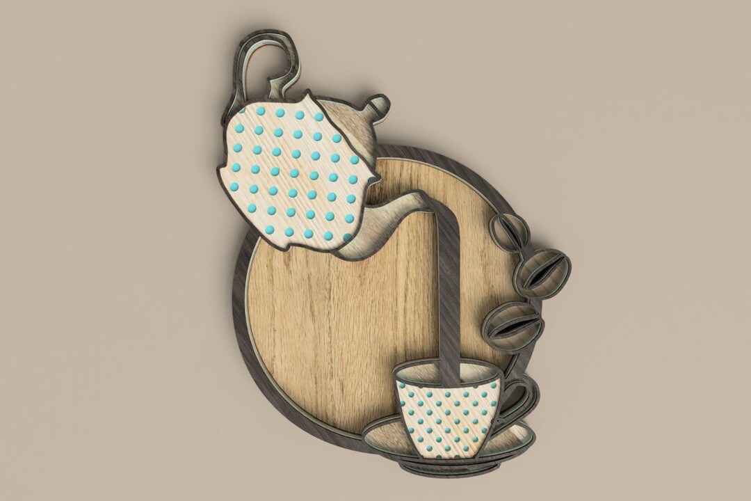 Coffee Laser Cut File, Layered Svg, Vector Design, Layered Art, Dxf ...