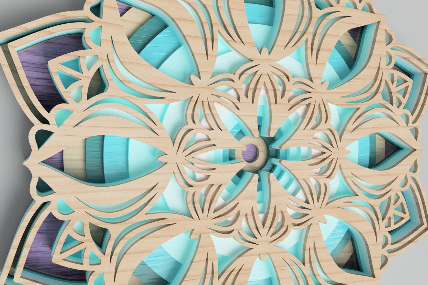 Mandala Laser Cut File Layered Svg Vector Design Dxf File | Etsy