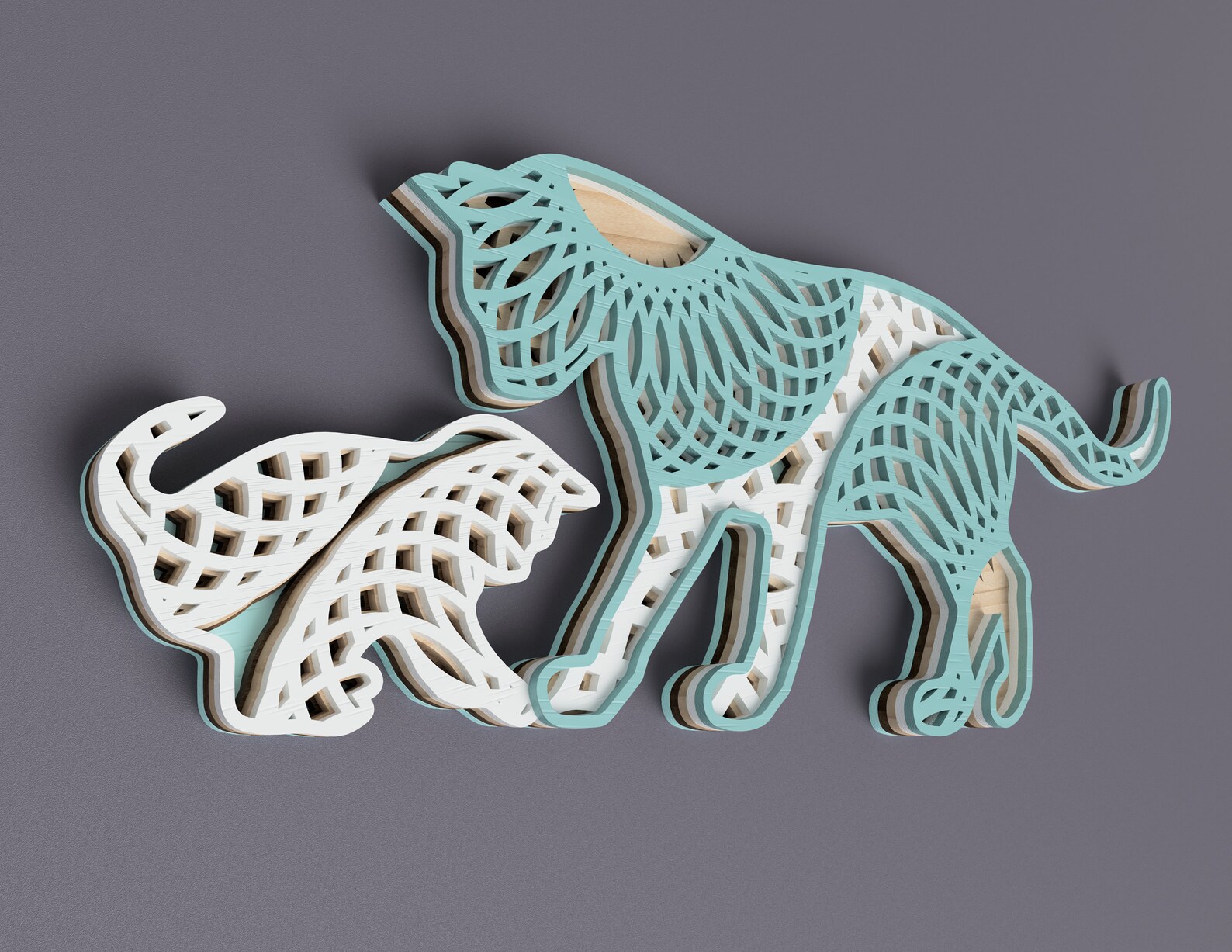 Cat Laser Cut File Layered Svg Vector Design Dxf File for - Etsy