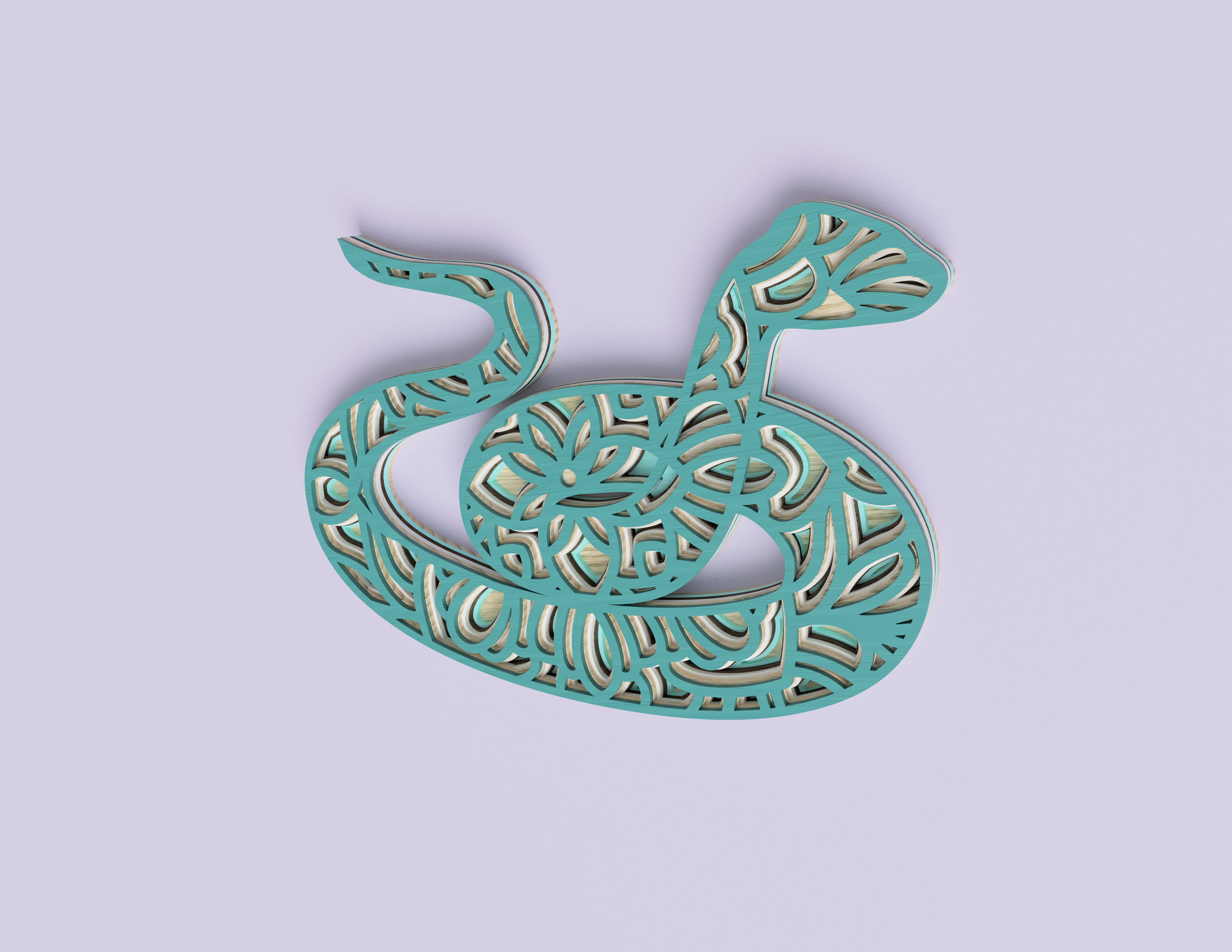 Layered Snake Laser Cut File: Vector Art, Wall Decor (SVG, DXF) - Etsy ...
