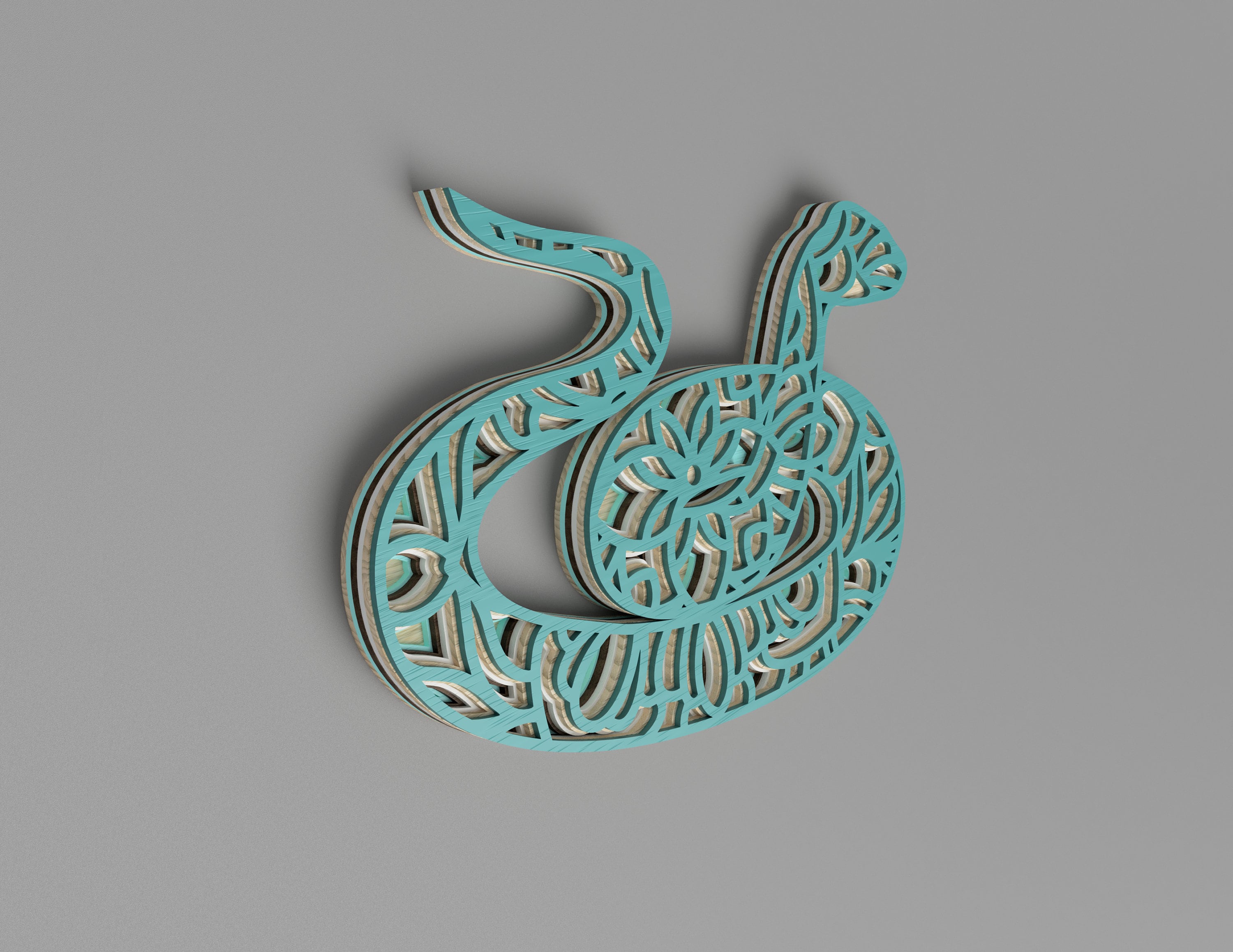Layered Snake Laser Cut File: Vector Art, Wall Decor (SVG, DXF) - Etsy