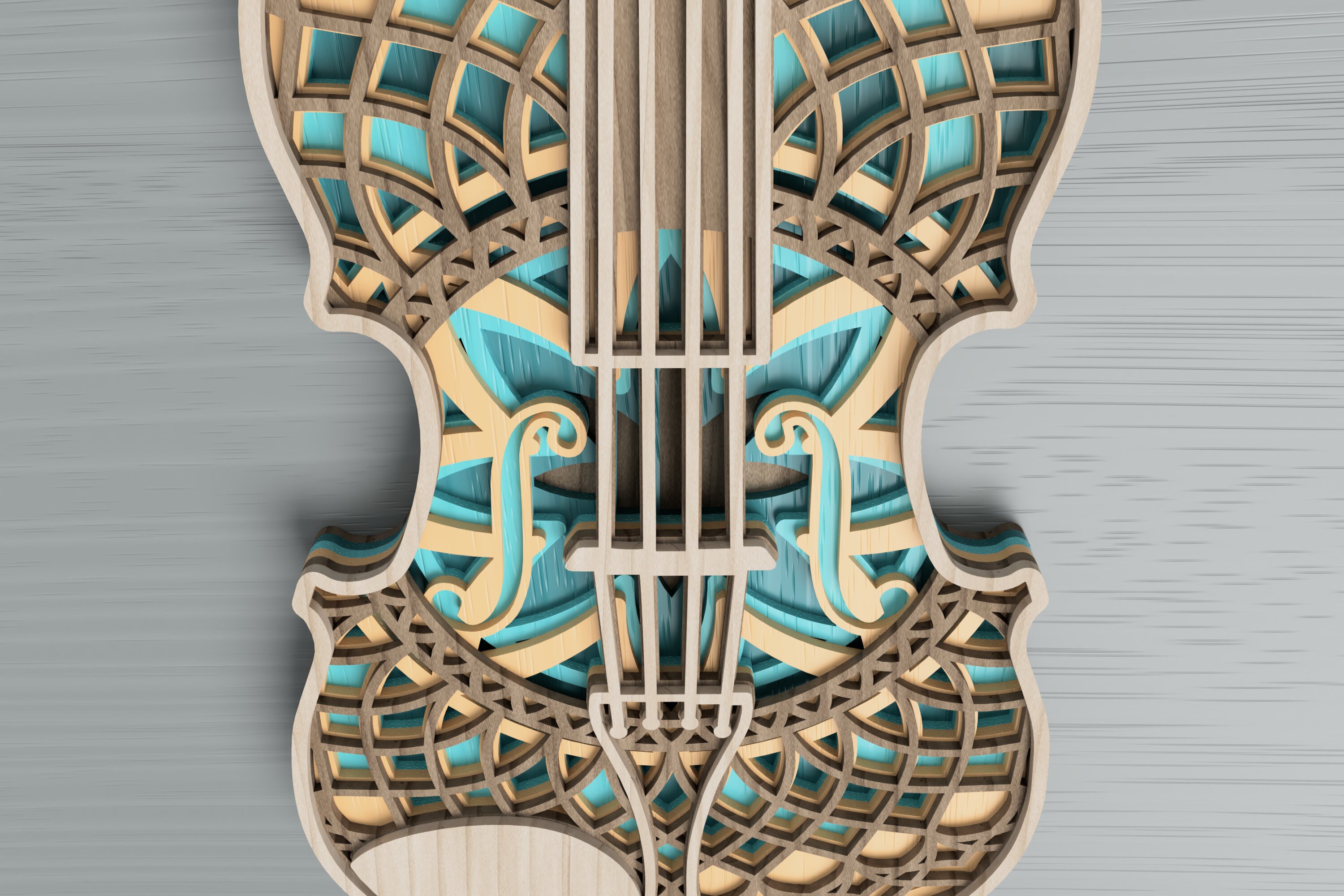 Violin Laser Cut File Layered Svg Vector Design Layered | Etsy