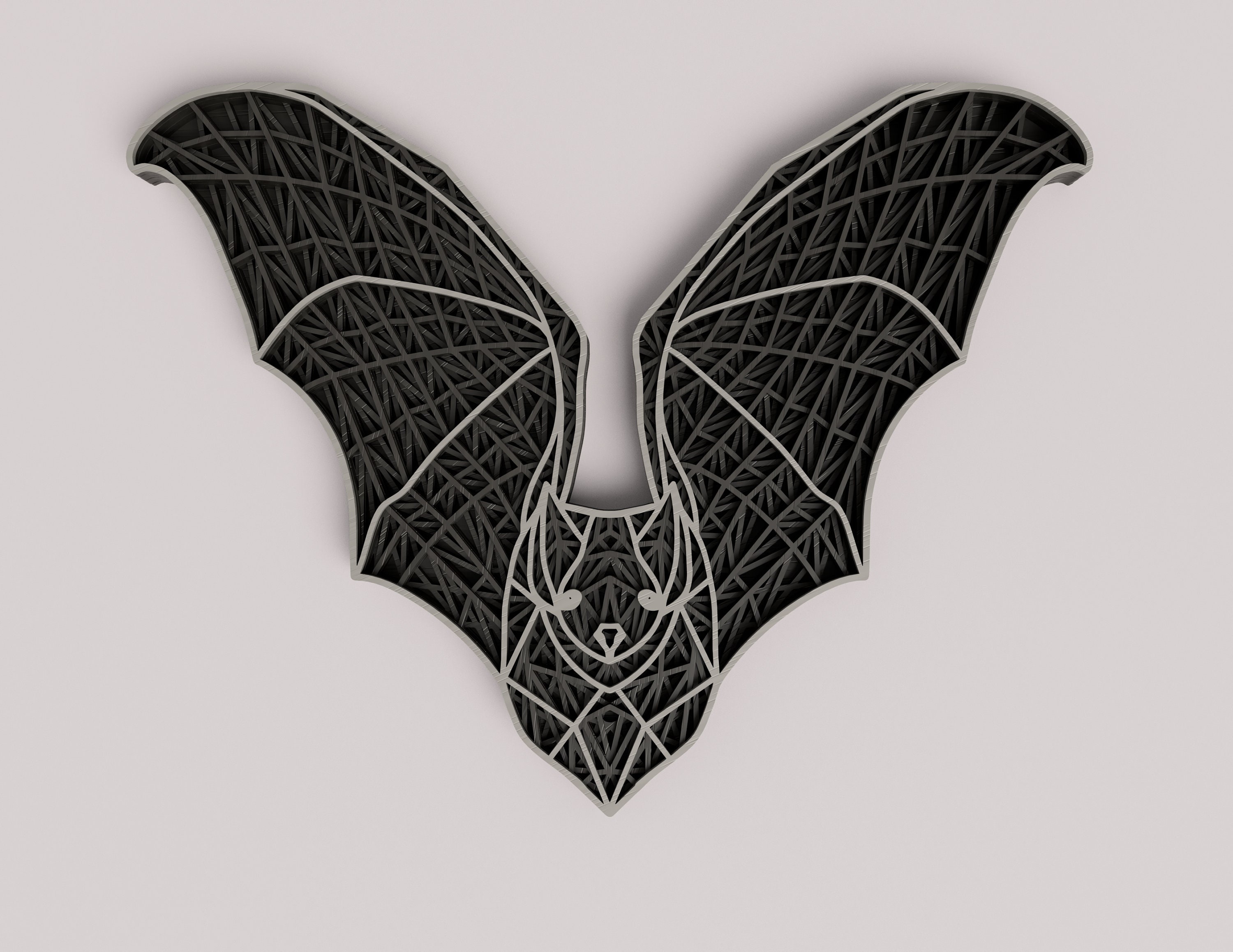 Bat laser cut file layered svg vector design dxf file for | Etsy