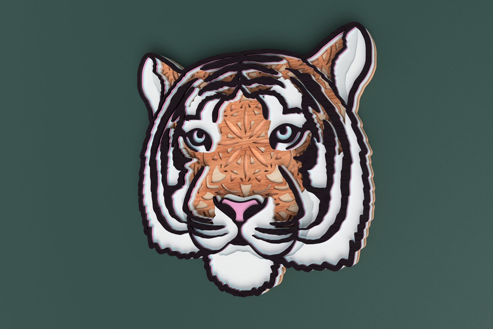 Tiger Laser Cut File Layered Svg Vector Design Dxf File for - Etsy