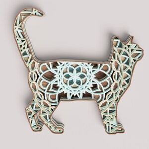 Cat Laser Cut File, Layered Svg, Vector Design, Dxf File for Laser ...