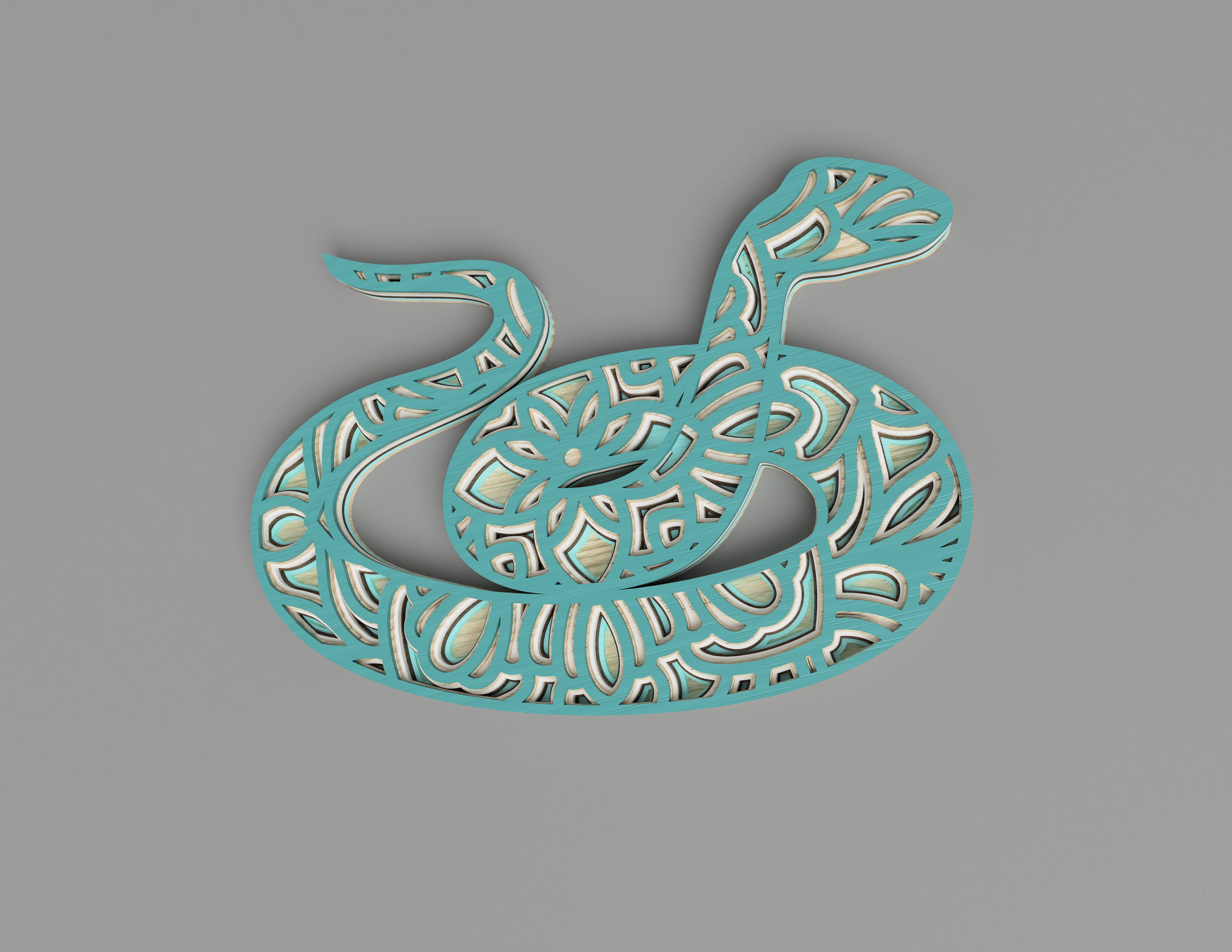 Layered Snake Laser Cut File: Vector Art, Wall Decor (SVG, DXF) - Etsy ...