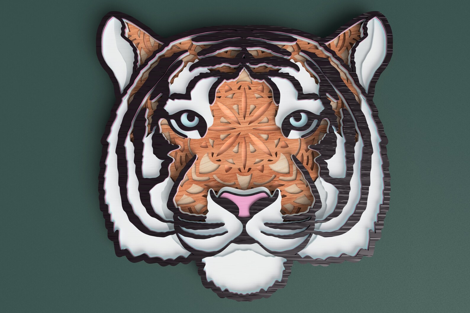 Tiger Laser Cut File Layered Svg Vector Design Dxf File for - Etsy