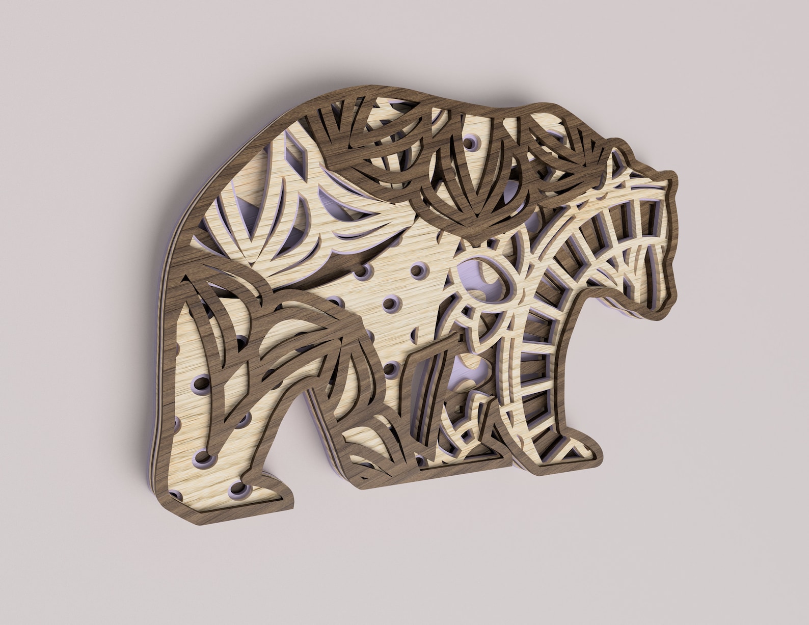 Bear Laser Cut File Layered Svg Vector Design Dxf File for - Etsy