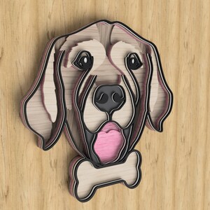 Labrador Laser Cut File, Layered Dog Portrait SVG, File for Laser ...