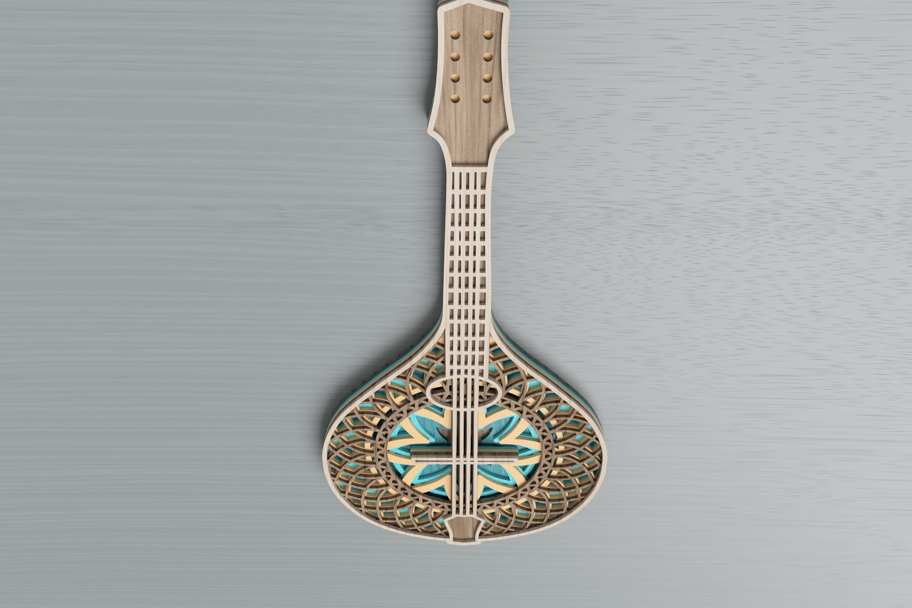 Mandolin Laser Cut File Layered Svg Vector Design Layered | Etsy India