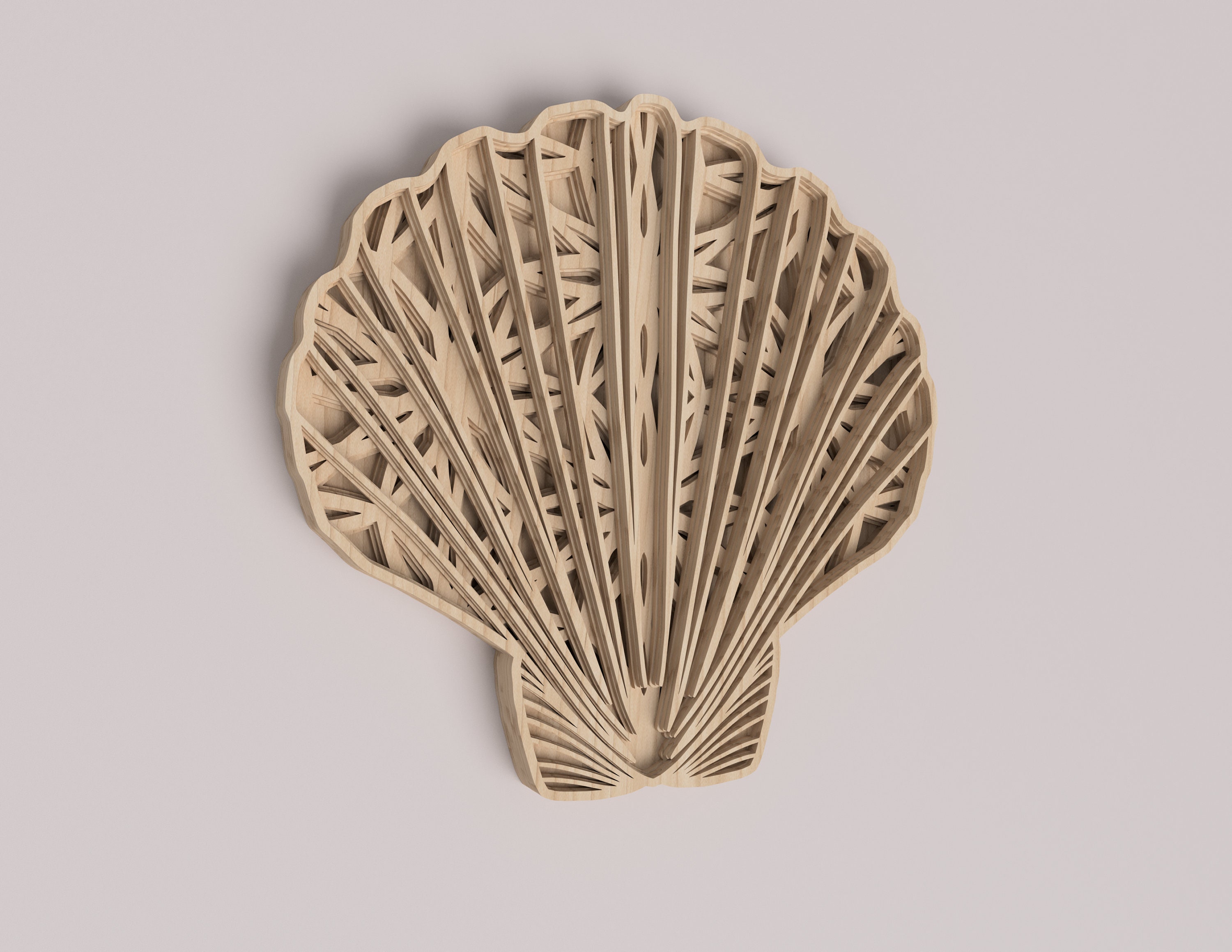 Seashell Laser Cut File Layered Svg Vector Design Dxf File - Etsy Ireland