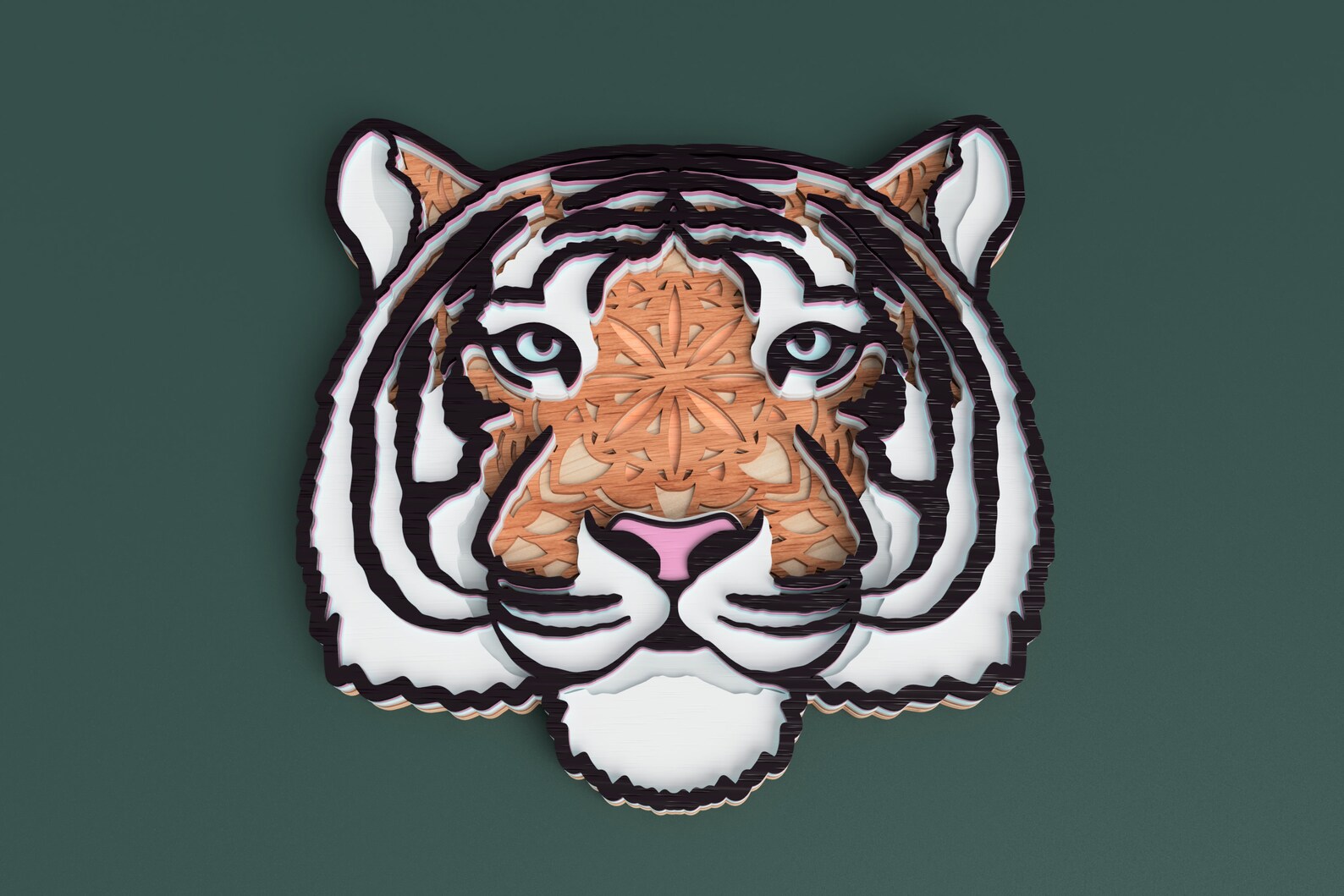 Tiger Laser Cut File Layered Svg Vector Design Dxf File for - Etsy