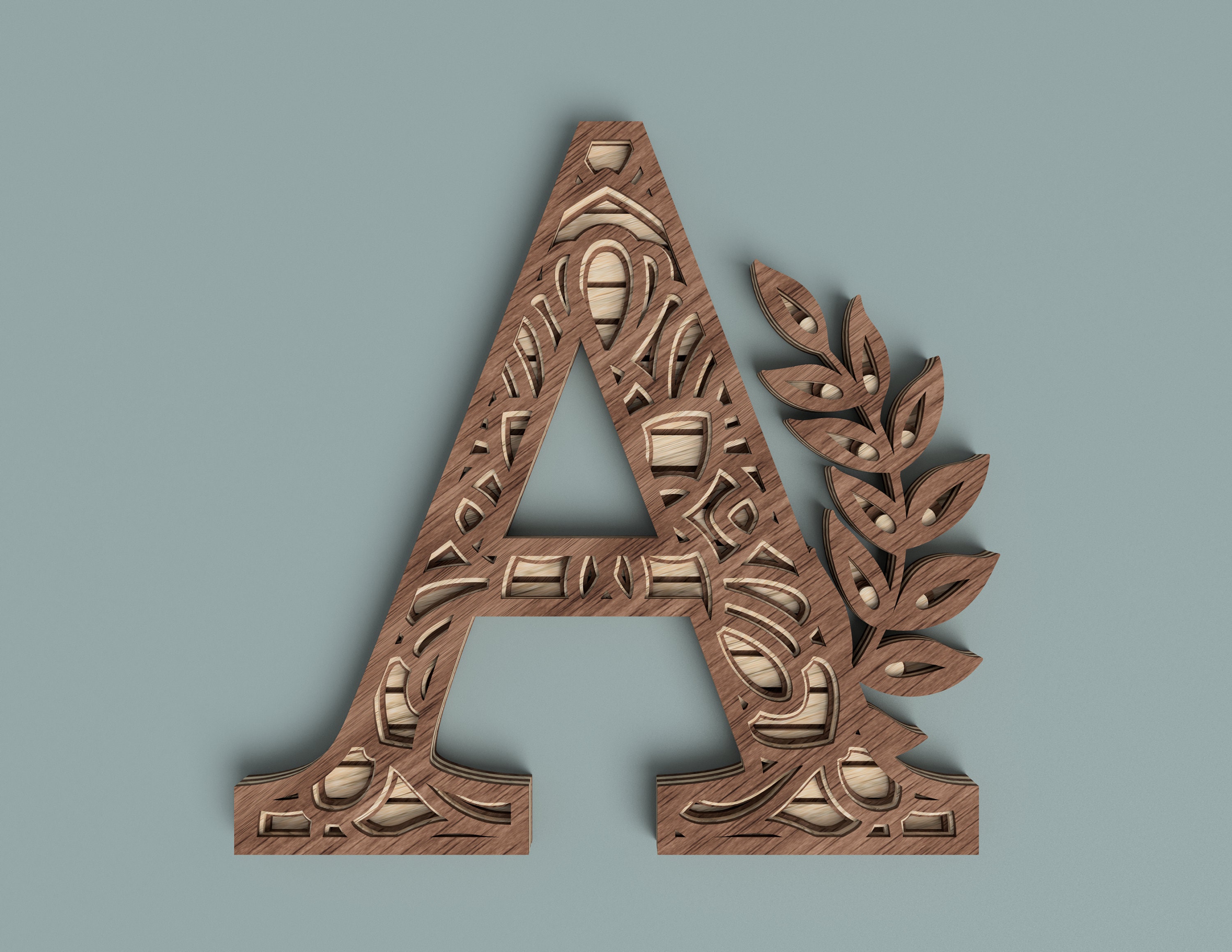 Letter A Laser Cut File DXF Alphabet Letter A Wall Art - Etsy