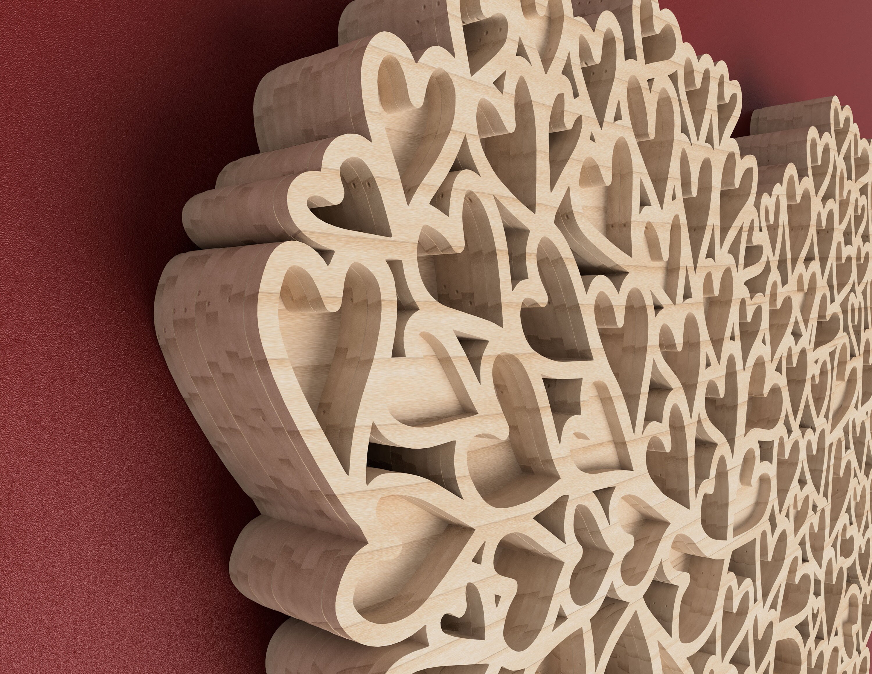 Valentines Heart Laser Cut File Layered Svg Vector Design - Etsy