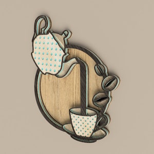 Coffee Laser Cut File, Layered Svg, Vector Design, Layered Art, Dxf ...