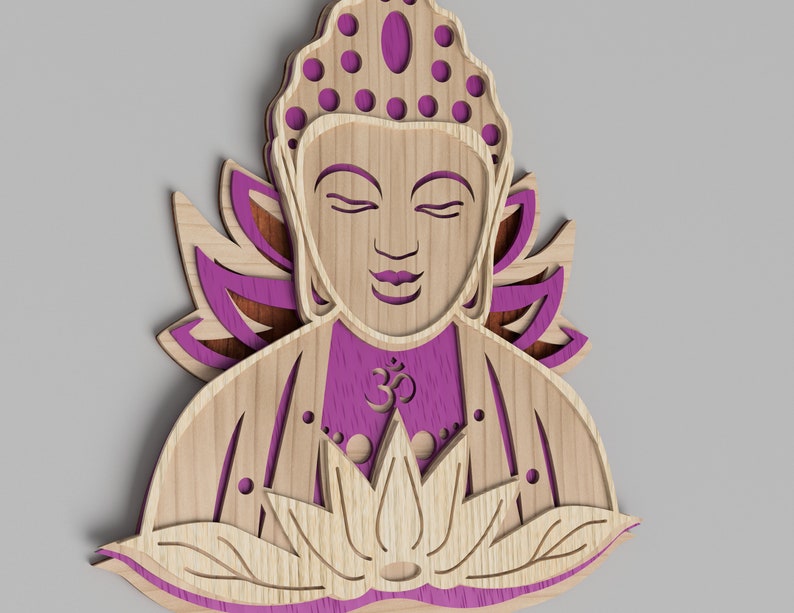 Buddha Laser Cut File Layered Svg Vector Design Dxf File | Etsy