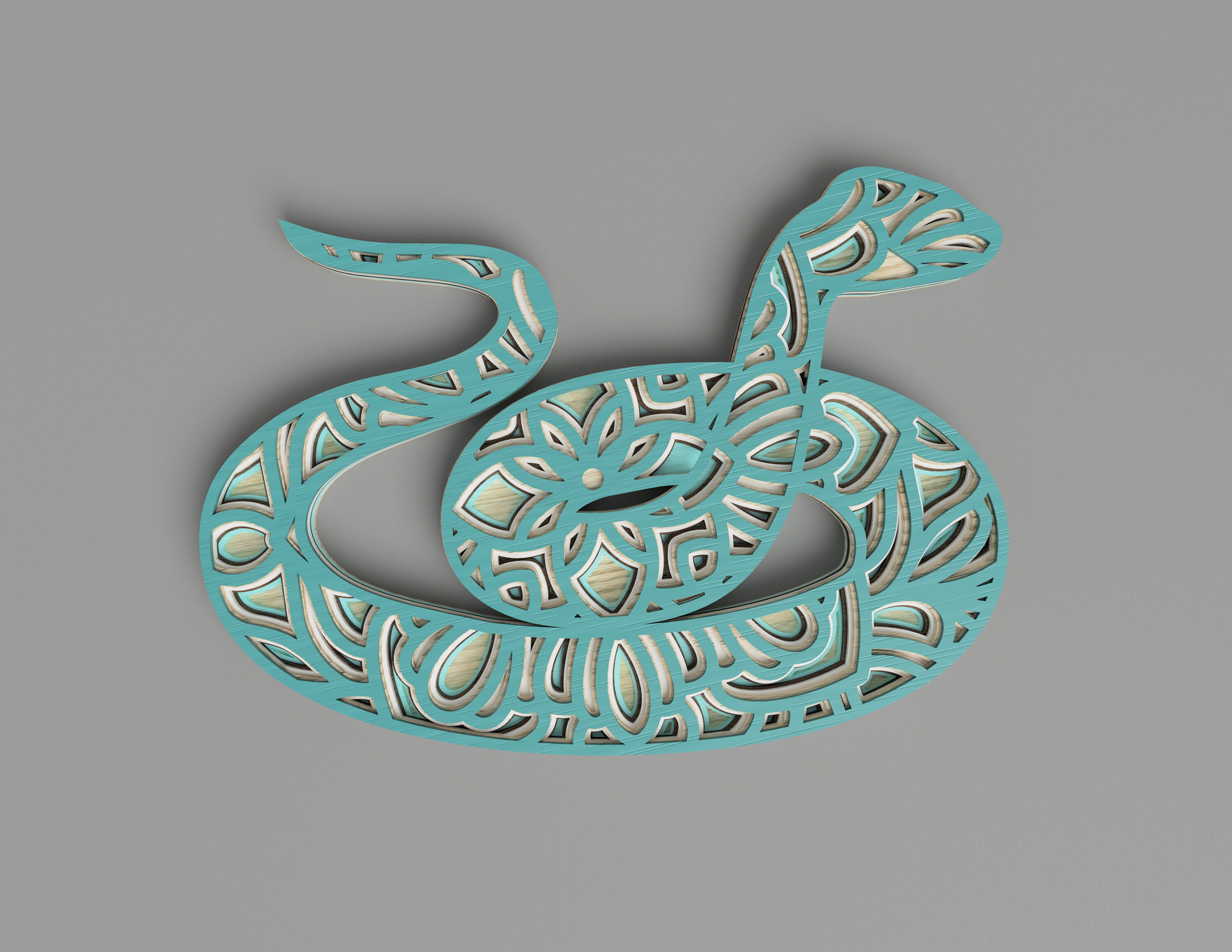 Snake Laser Cut File Layered Svg Vector Design Dxf File for - Etsy Hong ...