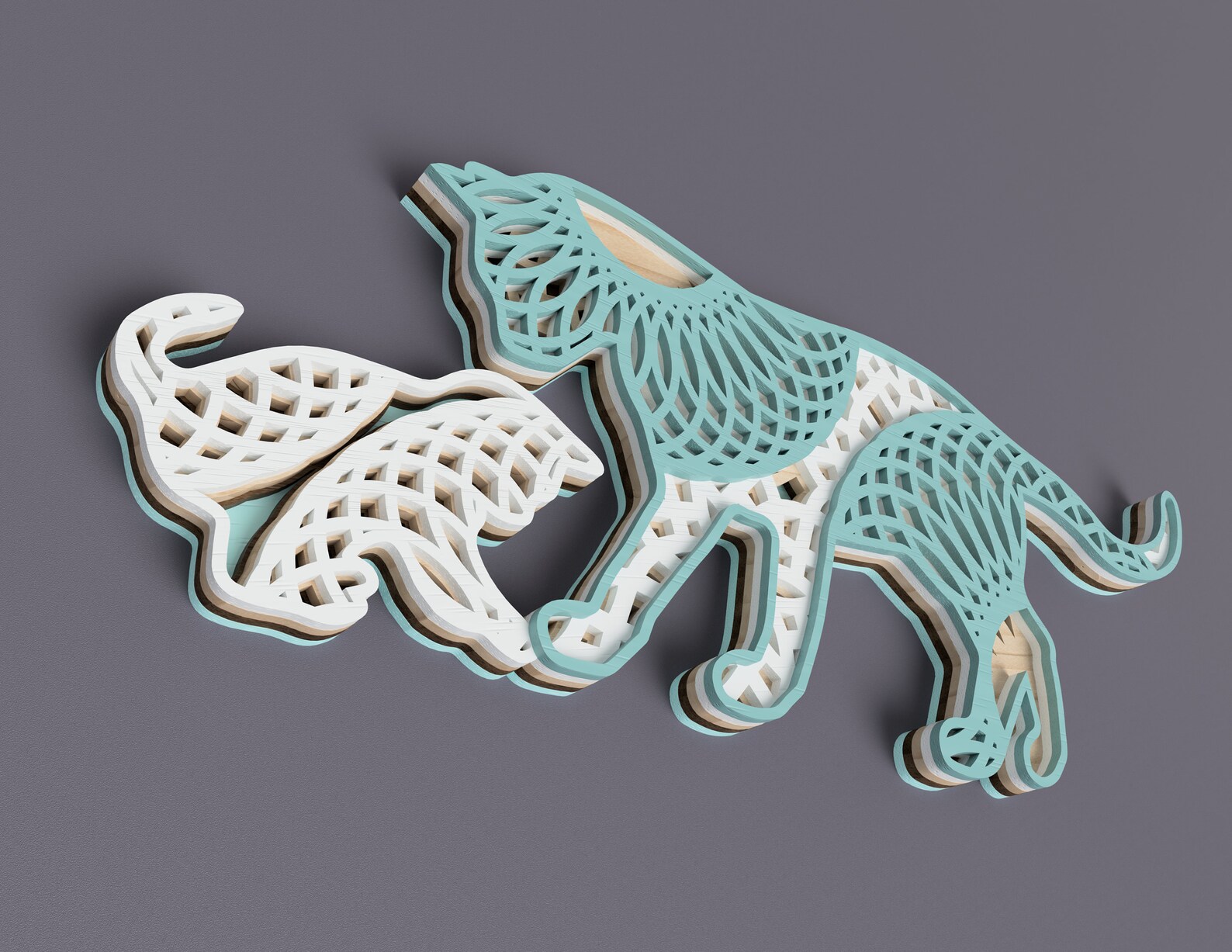 Cat Laser Cut File Layered Svg Vector Design Dxf File for - Etsy