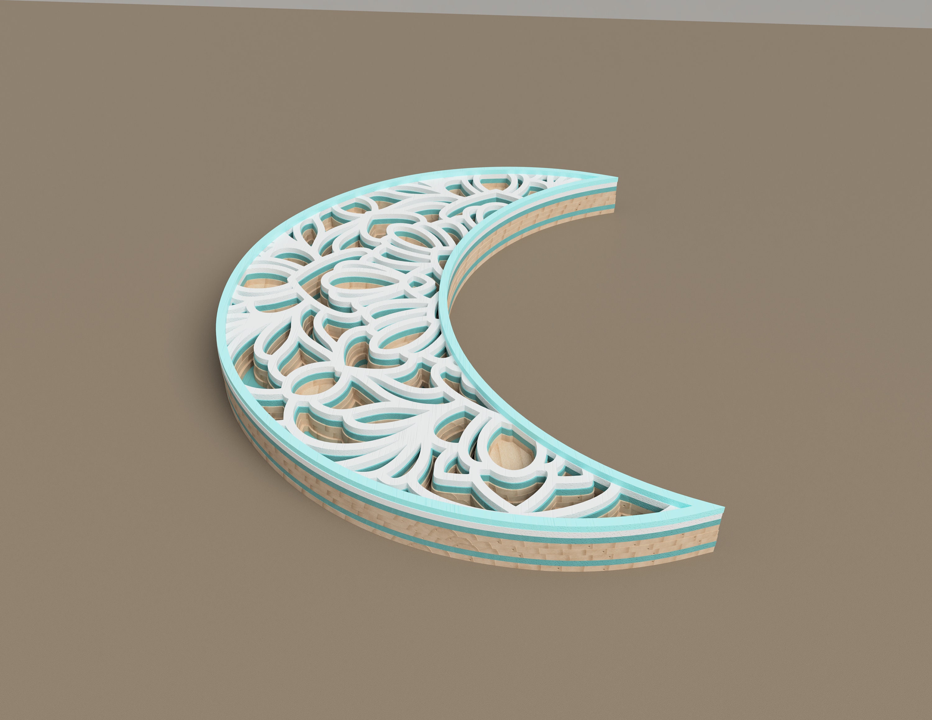 Half Moon Laser Cut File Half Moon SVG Multilayer Laser Cut | Etsy