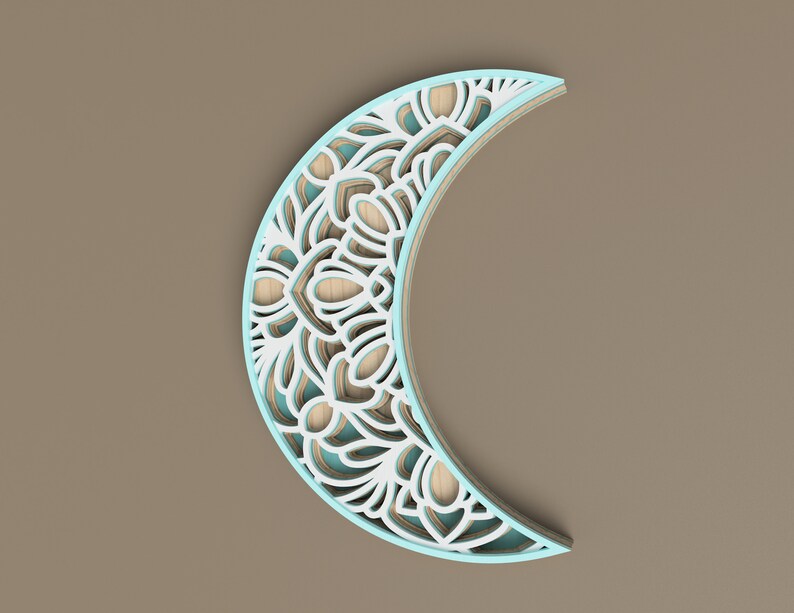 Half Moon Laser Cut File Half Moon SVG Multilayer Laser Cut - Etsy