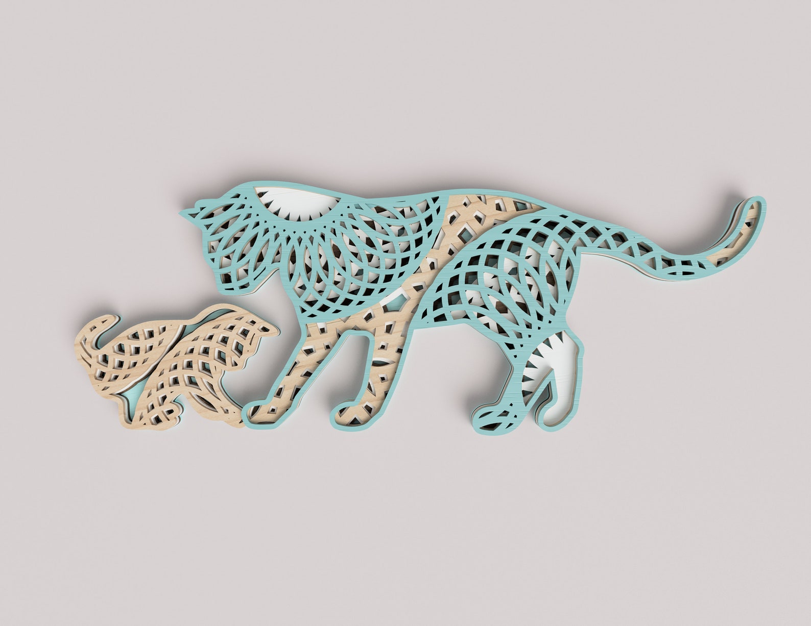 Cat Laser Cut File Layered Svg Vector Design Dxf File for - Etsy Australia