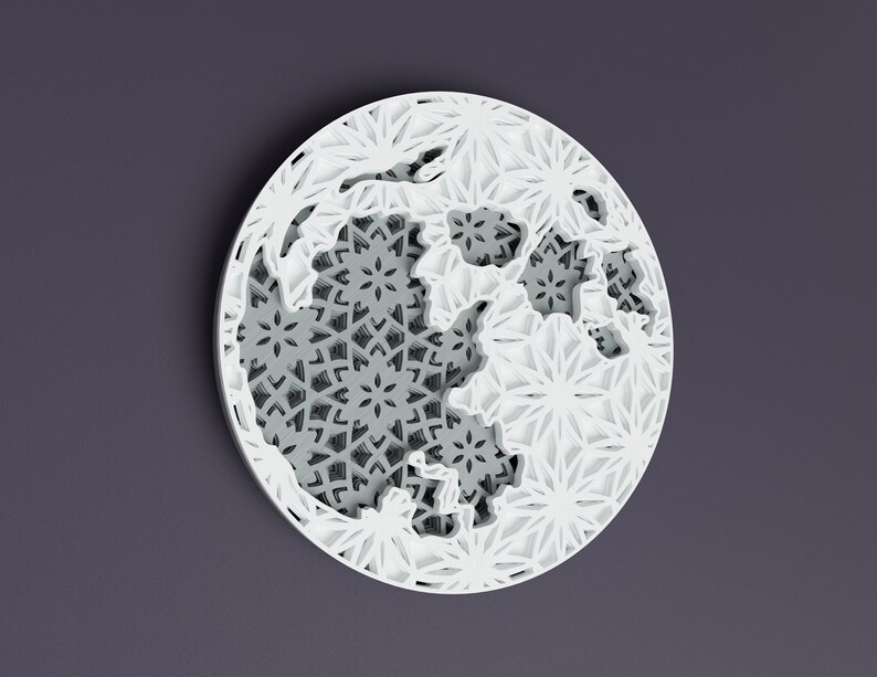 Full Moon Laser Cut File Layered Svg Vector Design Dxf File - Etsy