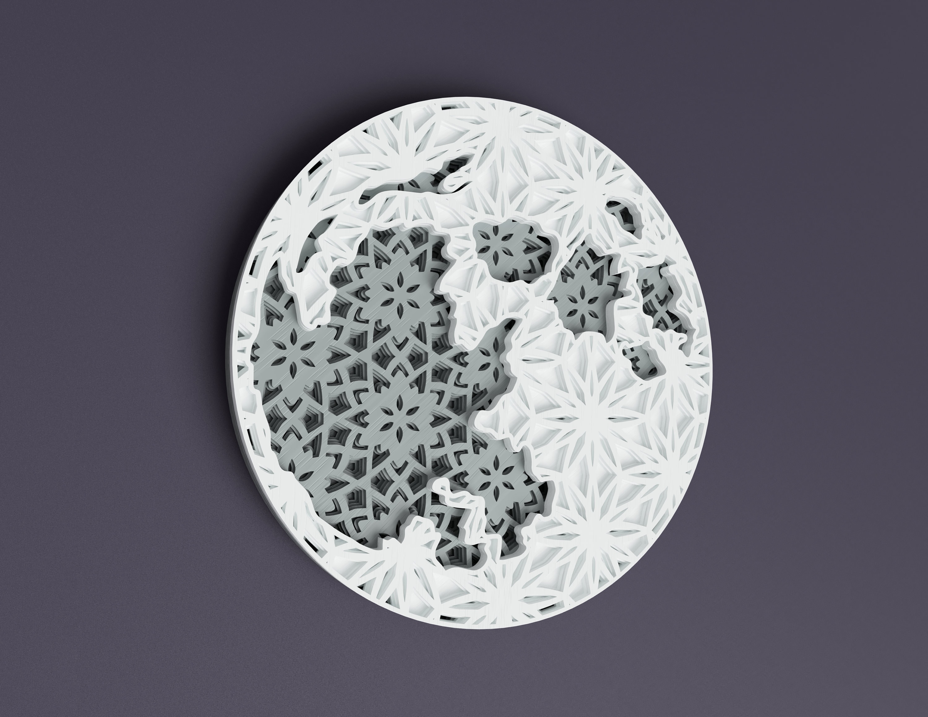 Full Moon Laser Cut File Layered Svg Vector Design Dxf File - Etsy