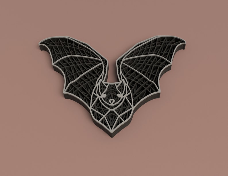 Bat laser cut file layered svg vector design dxf file for | Etsy