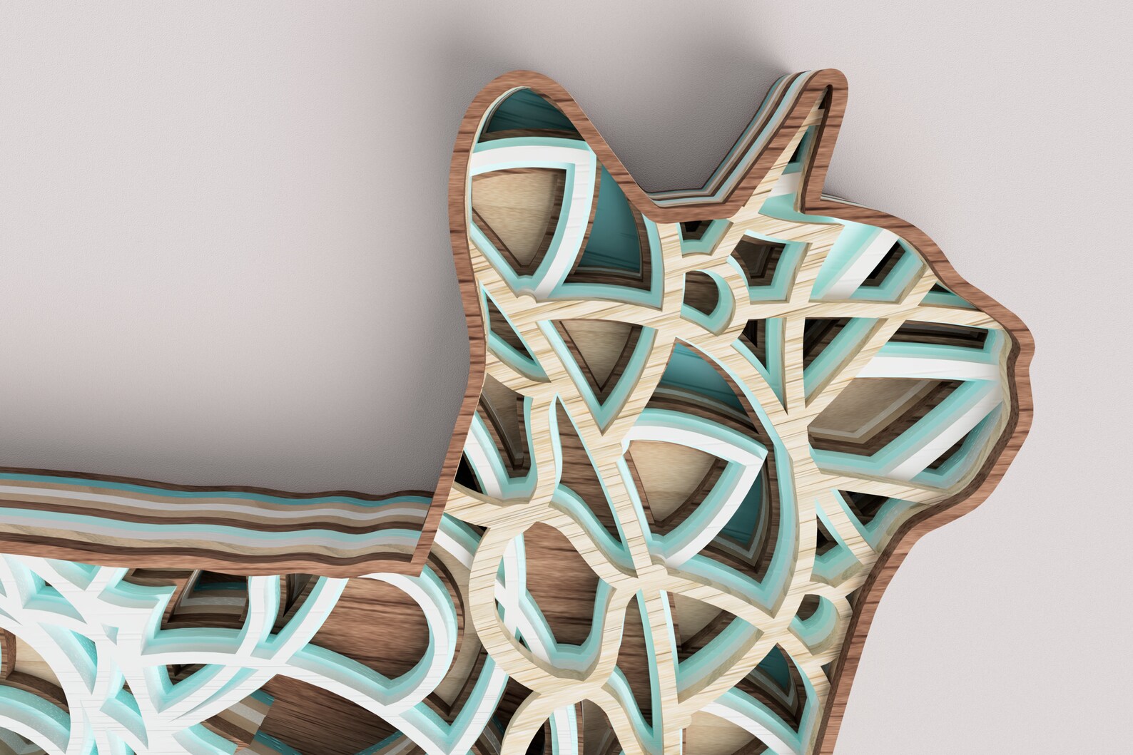 Cat laser cut file layered svg vector design dxf file for | Etsy