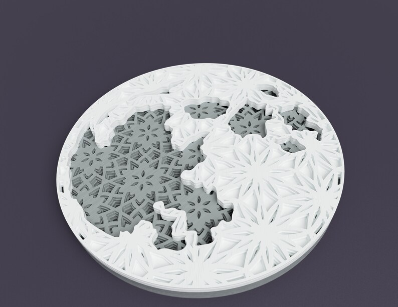 Full Moon Laser Cut File Layered Svg Vector Design Dxf File - Etsy