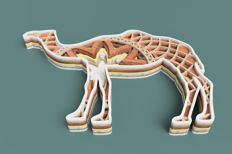Camel Laser Cut File, Layered SVG for Cricut, Camel Mandala - Etsy