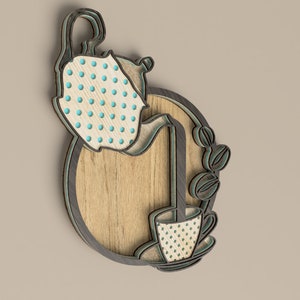 Coffee Laser Cut File, Layered Svg, Vector Design, Layered Art, Dxf ...