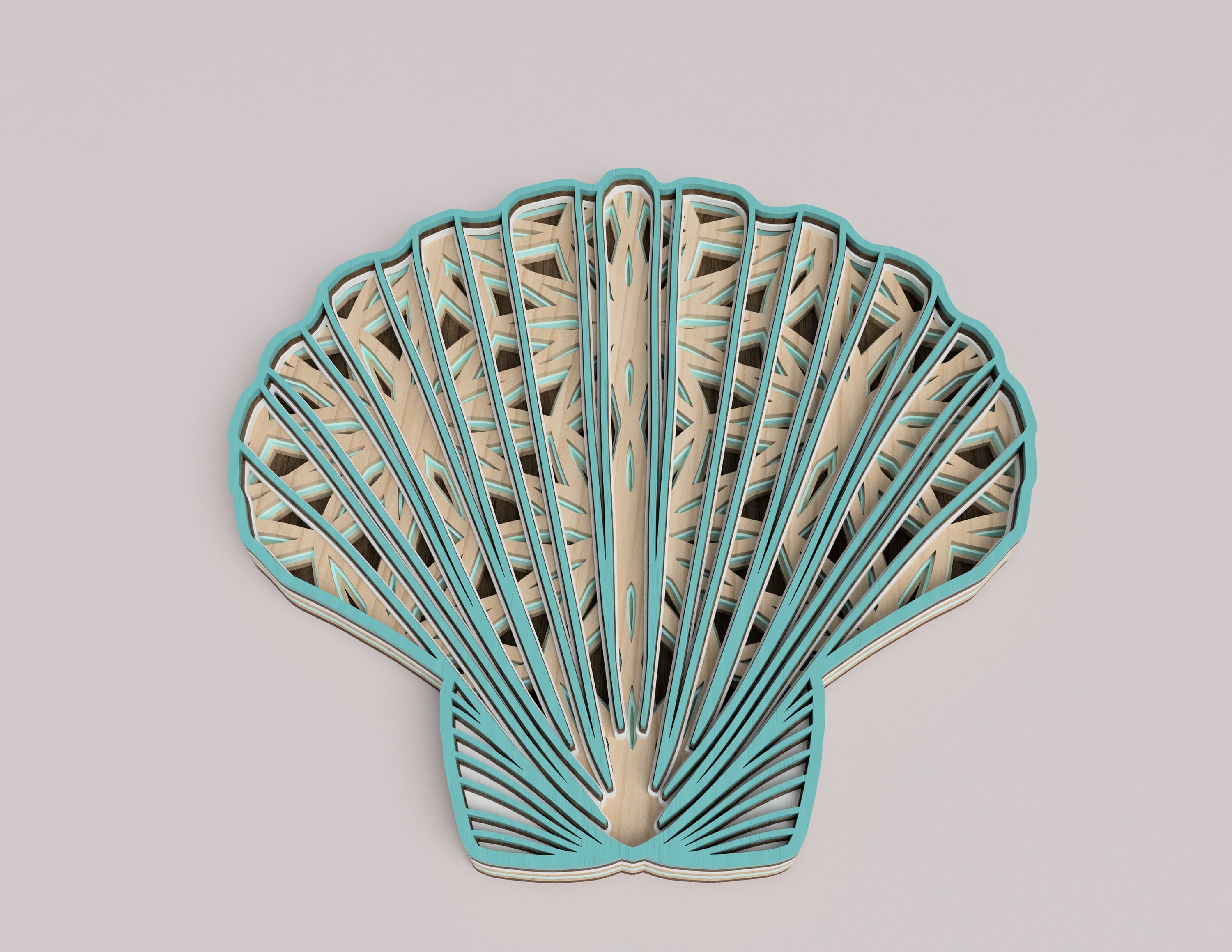 Seashell Laser Cut File Layered Svg Vector Design Dxf File - Etsy Ireland