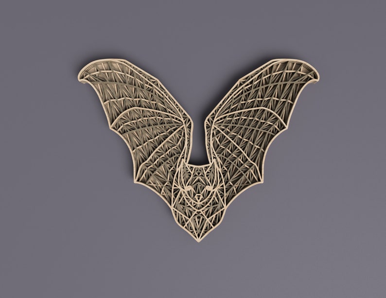 Bat laser cut file layered svg vector design dxf file for | Etsy