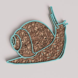 Snail Laser Cut File, Snail Svg, Laser Cut Files Svg, Multi Layer Art ...