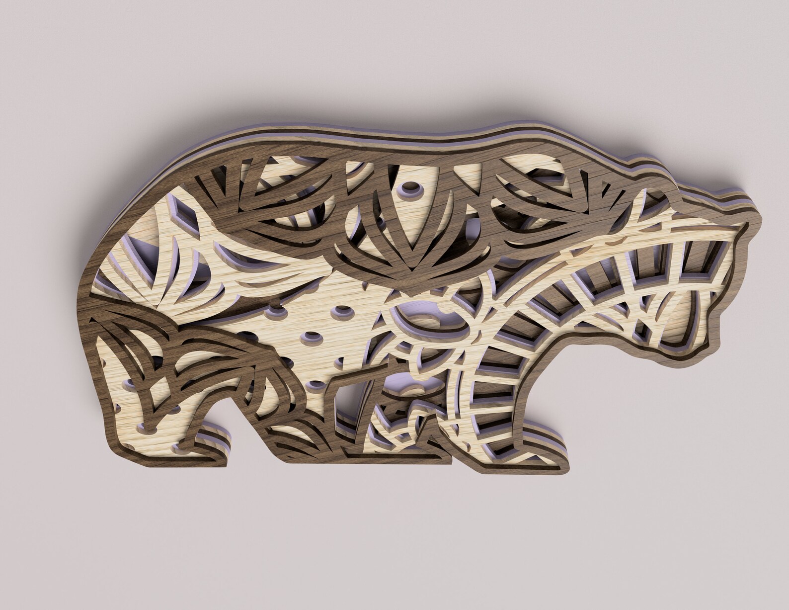 Bear Laser Cut File Layered Svg Vector Design Dxf File for | Etsy