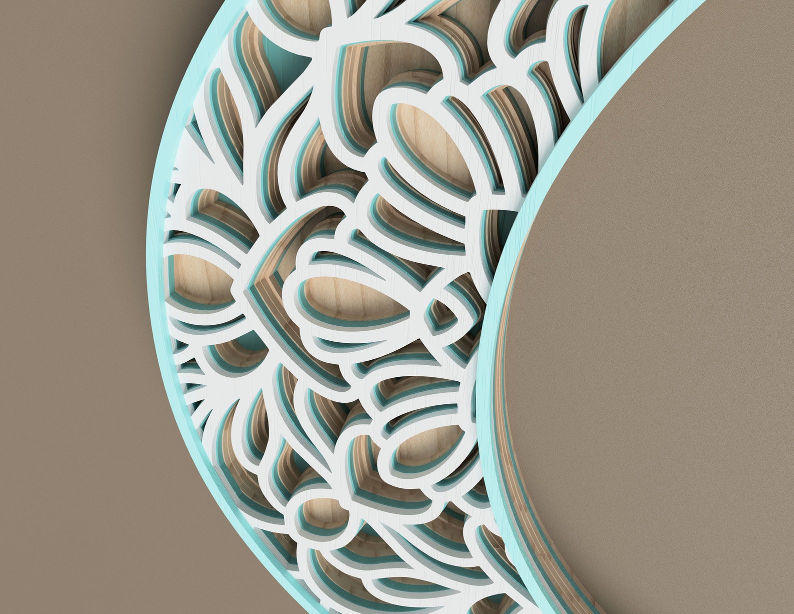 Half Moon Laser Cut File Half Moon SVG Multilayer Laser Cut - Etsy