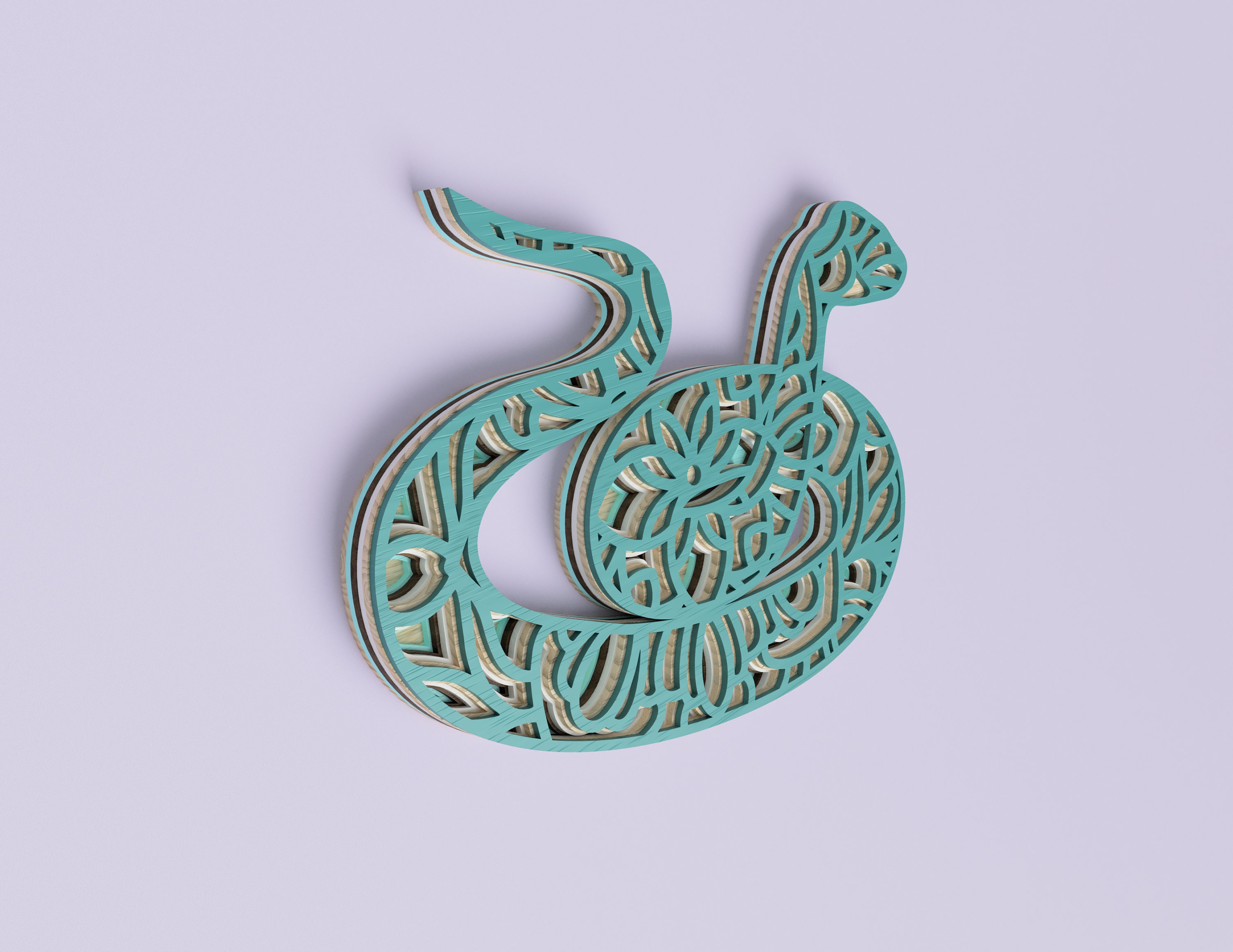 Layered Snake Laser Cut File: Vector Art, Wall Decor (SVG, DXF) - Etsy