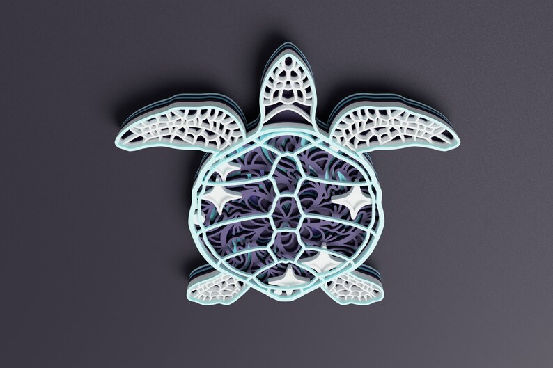 Cosmic Sea Turtle Laser Cut File Layered Svg Vector Design | Etsy