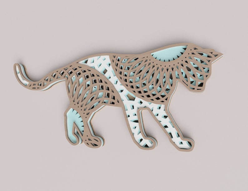 Cat Laser Cut File Layered Svg Vector Design Dxf File for - Etsy