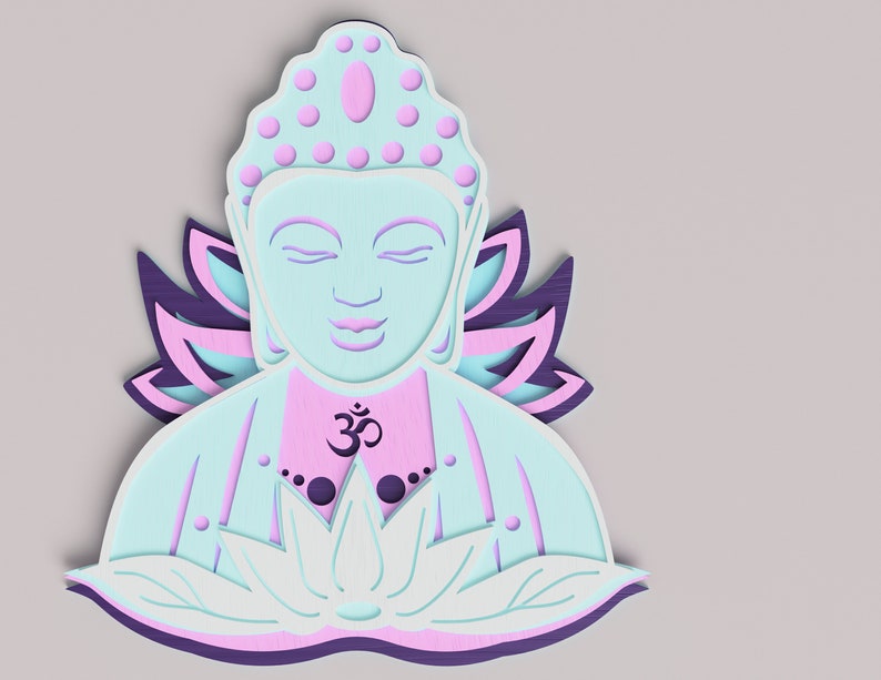 Buddha Laser Cut File Layered Svg Vector Design Dxf File | Etsy