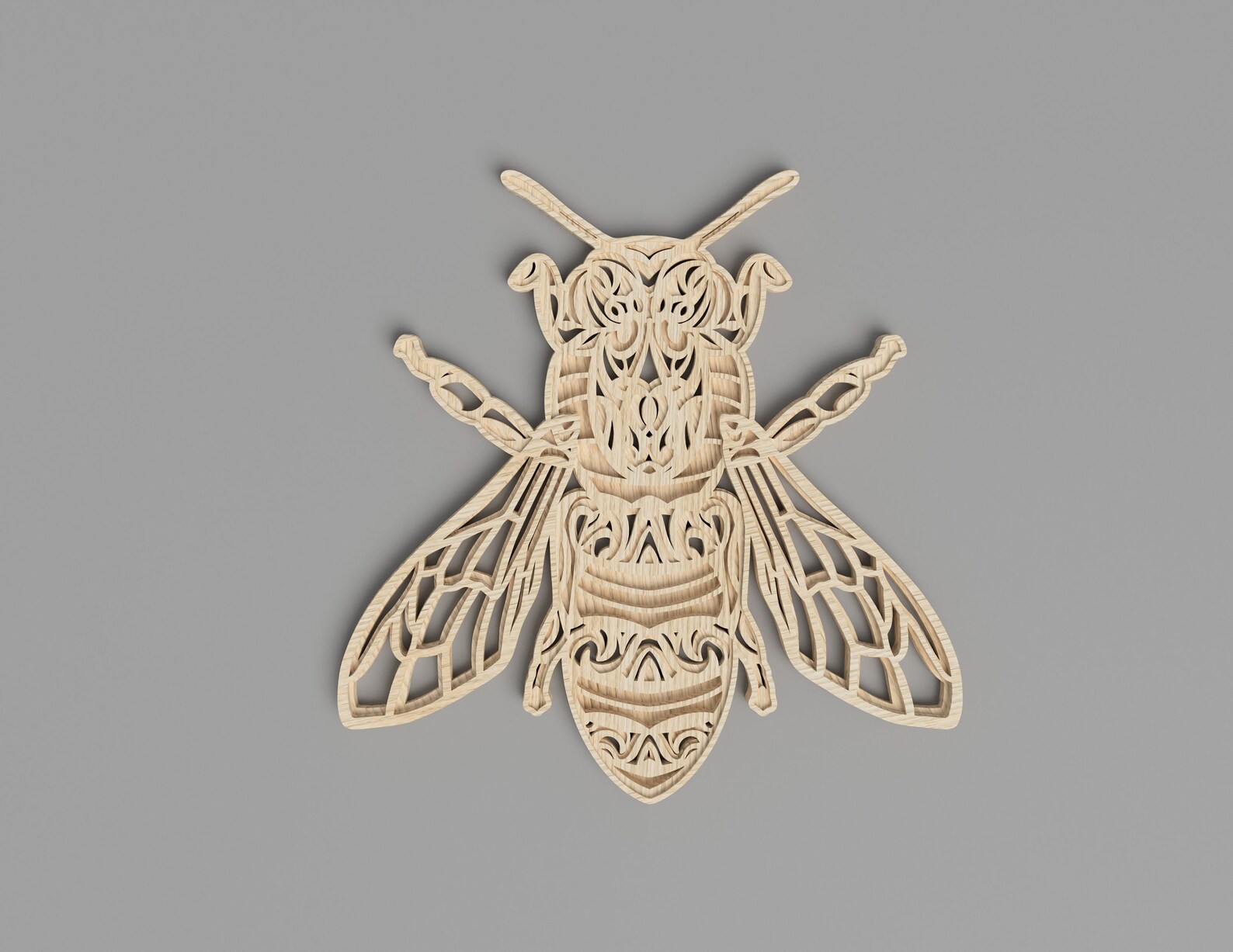 Bee Laser Cut File, Layered Svg, Vector Design, Dxf File for Laser ...