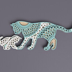 Cat Laser Cut File, Layered Svg, Vector Design, Dxf File for Laser ...