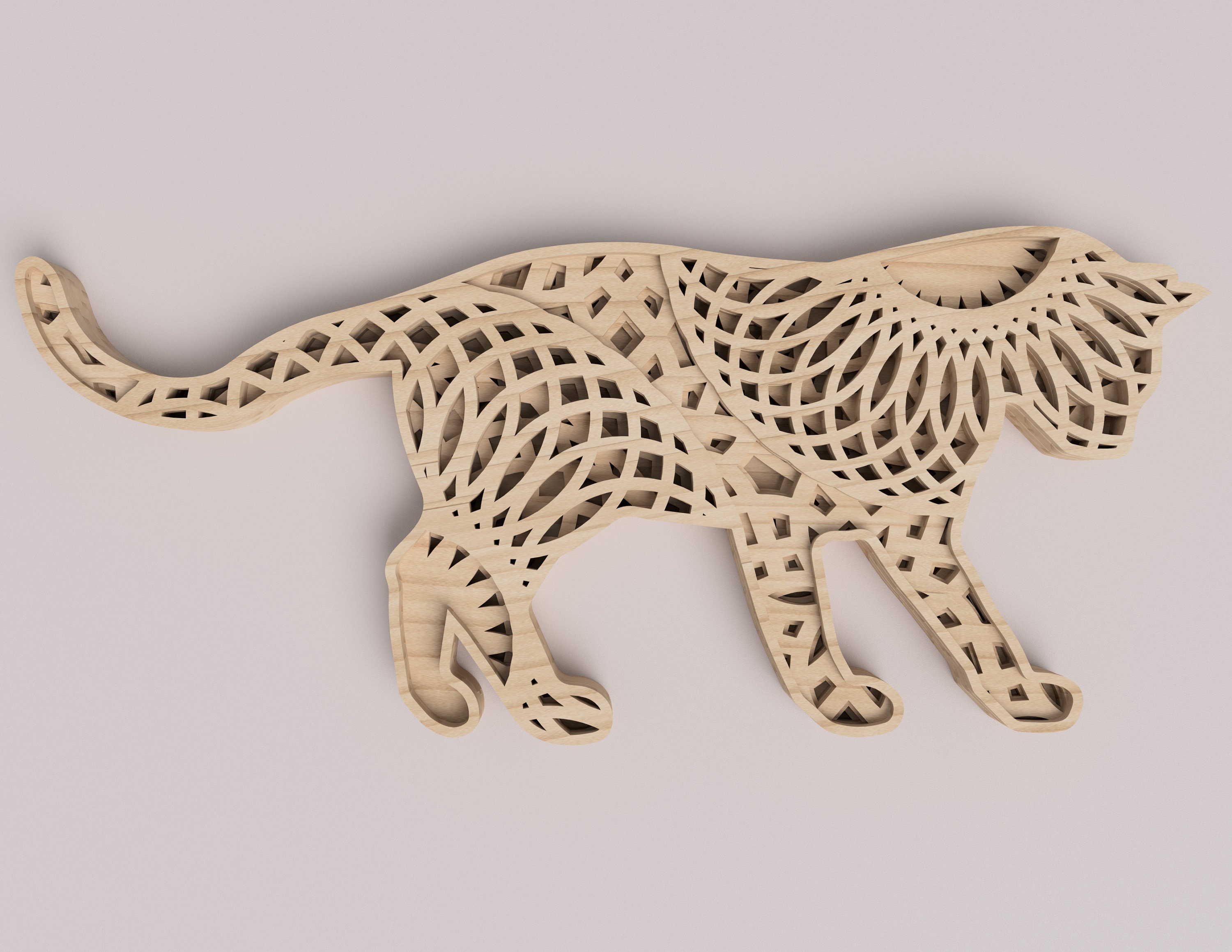Cat laser cut file layered svg vector design dxf file for | Etsy