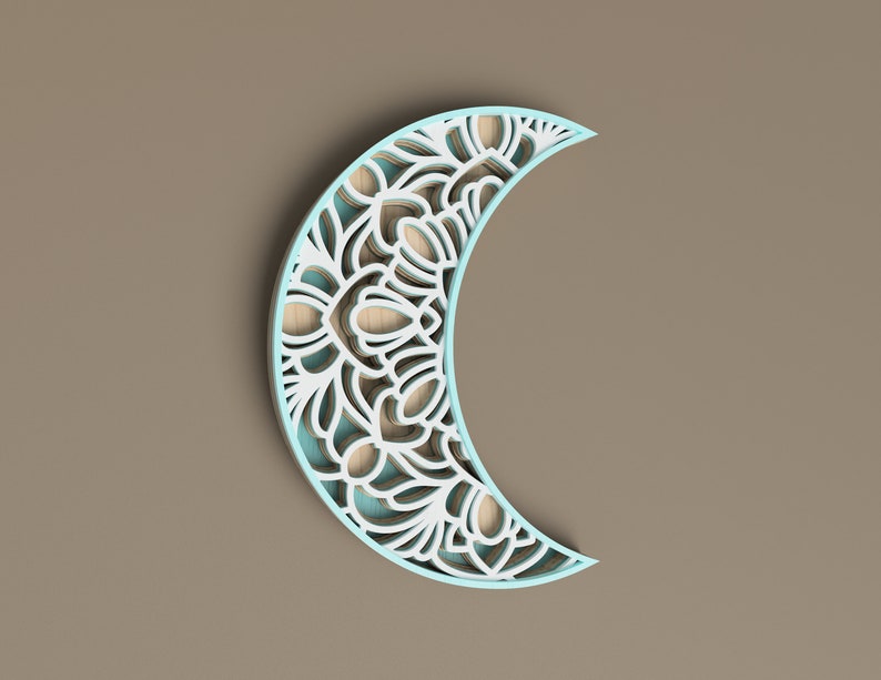 Half Moon Laser Cut File Half Moon SVG Multilayer Laser Cut - Etsy