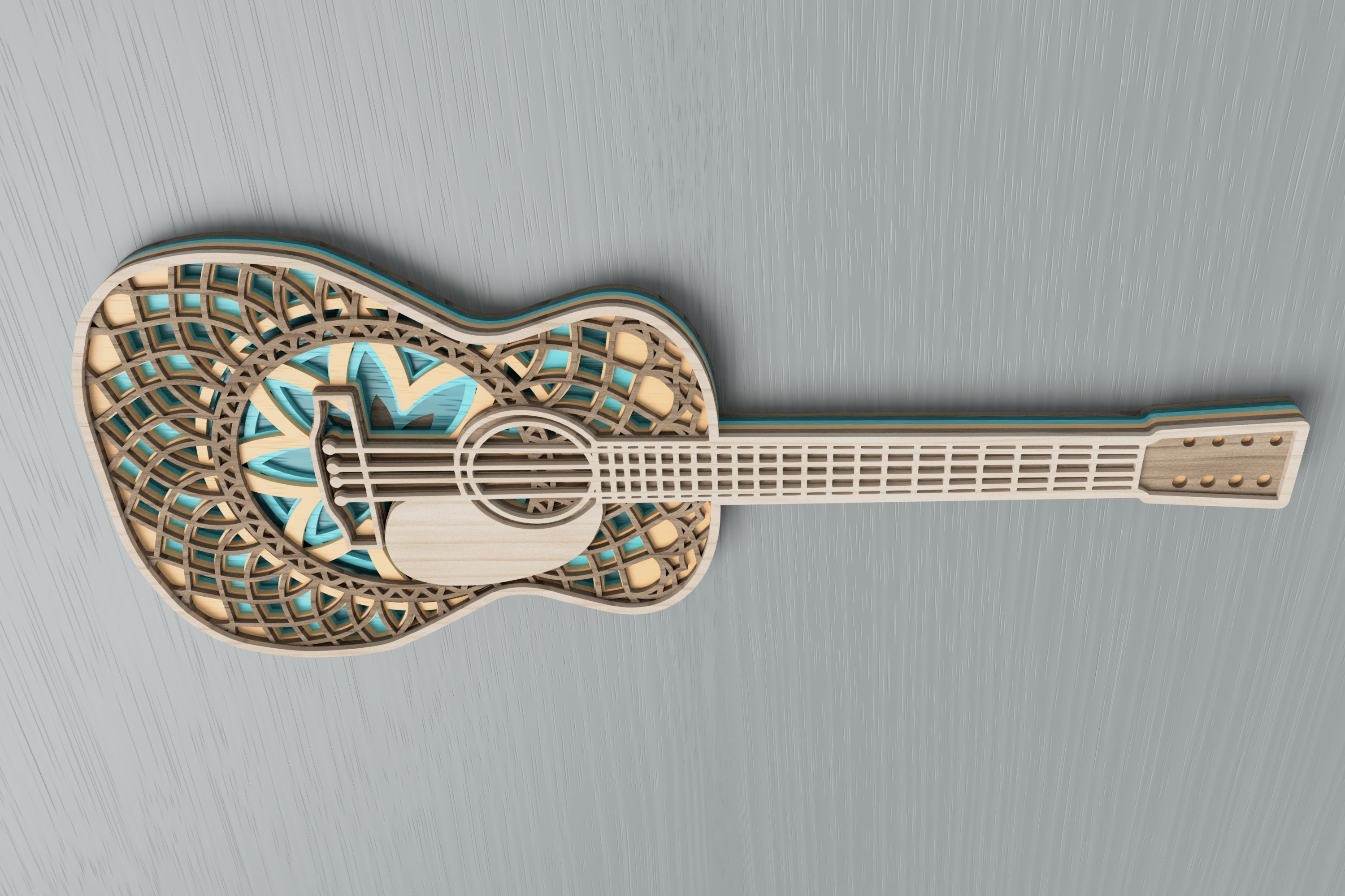 Guitar Laser Cut File Layered Svg Vector Design Layered | Etsy New Zealand