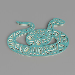 Snake Laser Cut File, Layered Svg, Vector Design, Dxf File for Laser ...