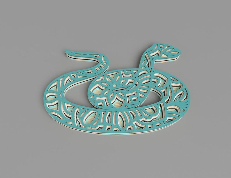 Snake Laser Cut File Layered Svg Vector Design Dxf File for - Etsy