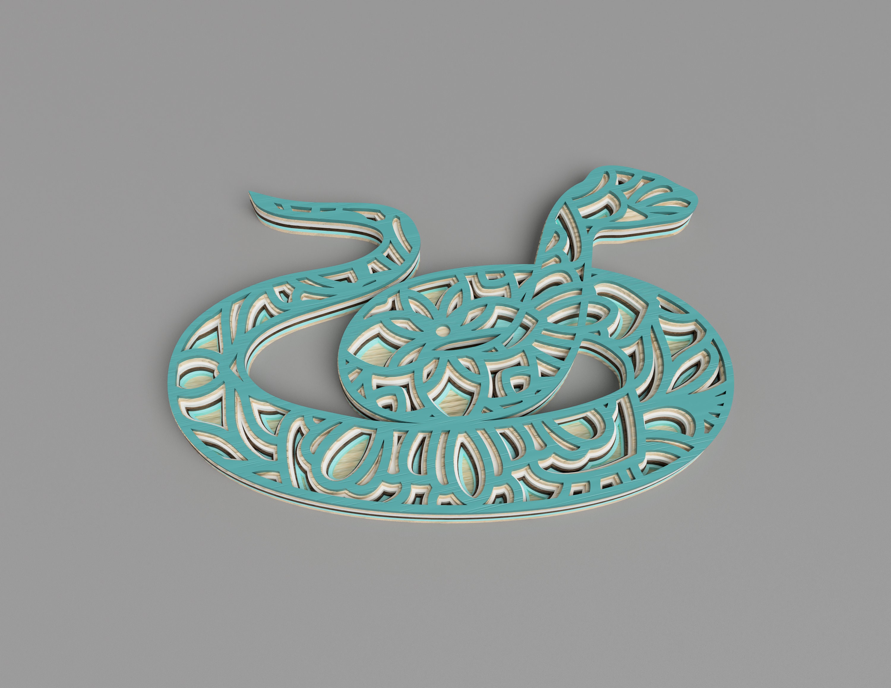 Layered Snake Laser Cut File: Vector Art, Wall Decor (SVG, DXF) - Etsy ...
