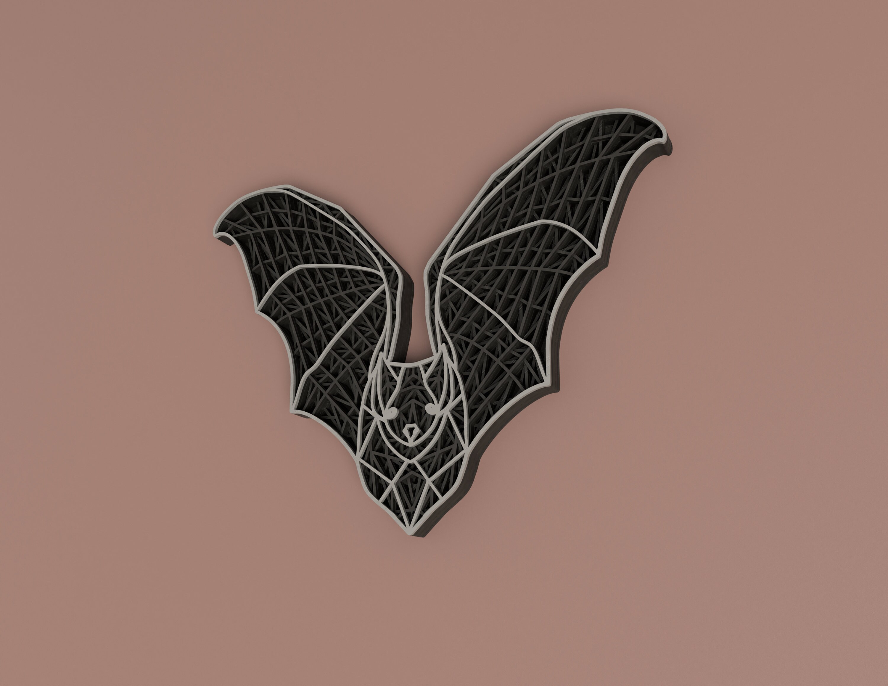Bat laser cut file layered svg vector design dxf file for | Etsy